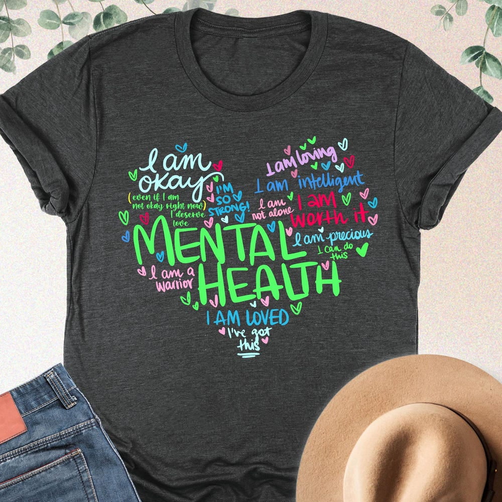 DOPASHIRT Men.Tal Health Awareness Shirt, Positive Affirmation, Therapy ...