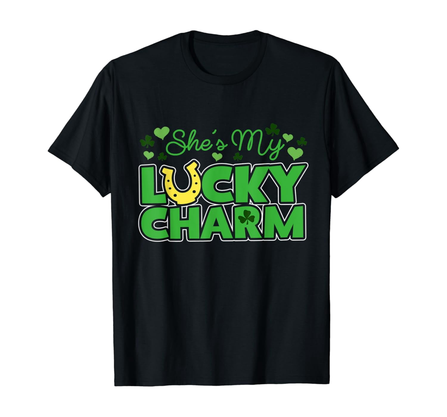 DOPASHIRT Mens Lucky Day Irish Shamrock Gift She'S My Lucky Charm T ...
