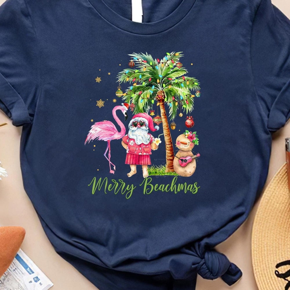 DOPASHIRT Merry Beachmas Shirt, Funny Beach Chri.Stm.As Family Shirts ...