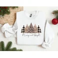 DOPASHIRT Mery Xmas Sweatshirt, Xmas Tree Leo.Pard Pattern Sweatshirt ...