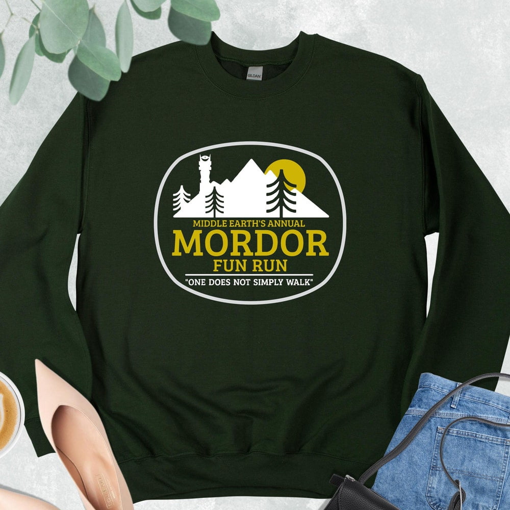 DOPASHIRT Middle Earth'S Annual Mordor Fun Run Sweatshirt, Rings Of ...