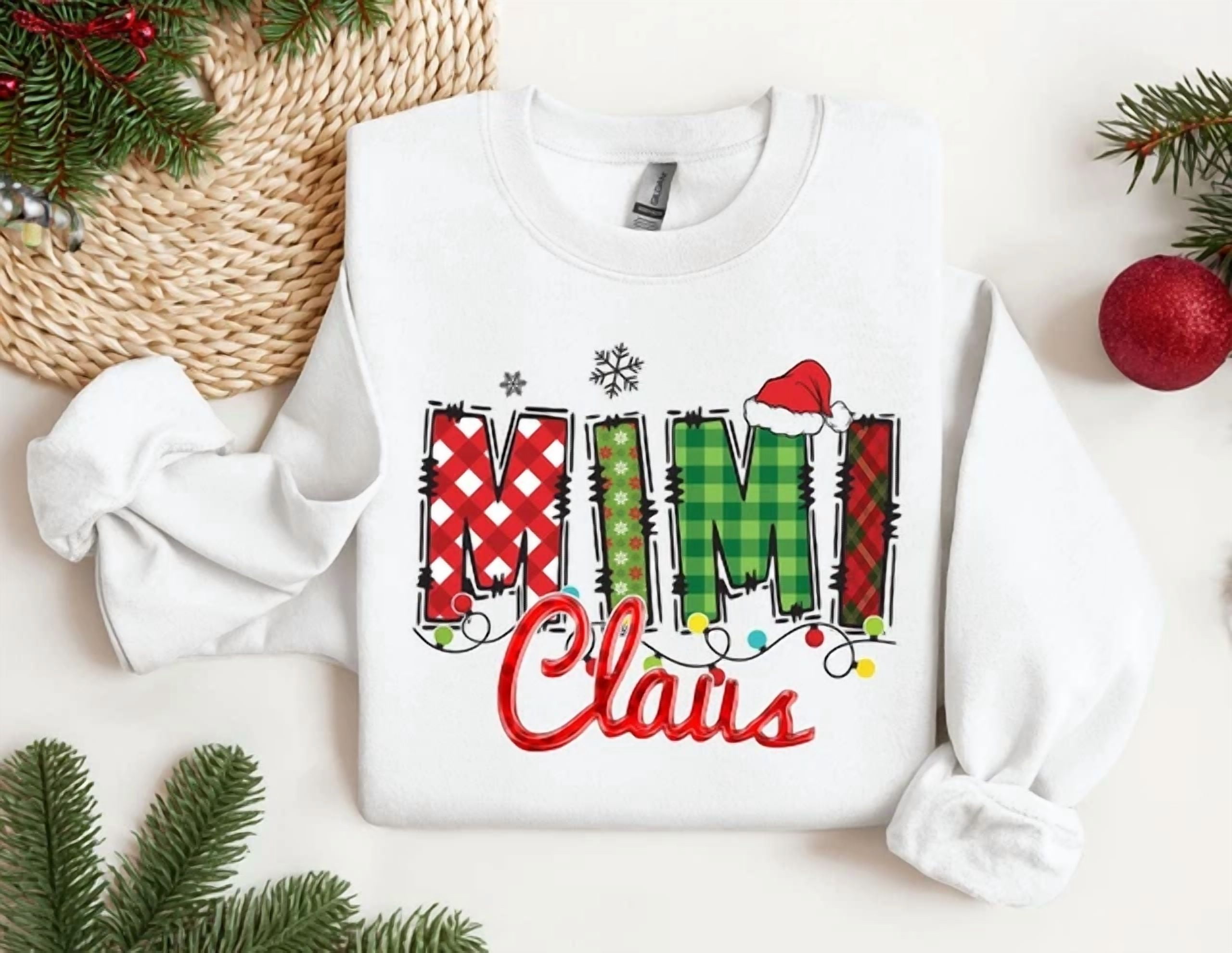 DOPASHIRT Mimi Claus San.Ta Sweatshirt, Xmas Crewneck, Family Matching ...