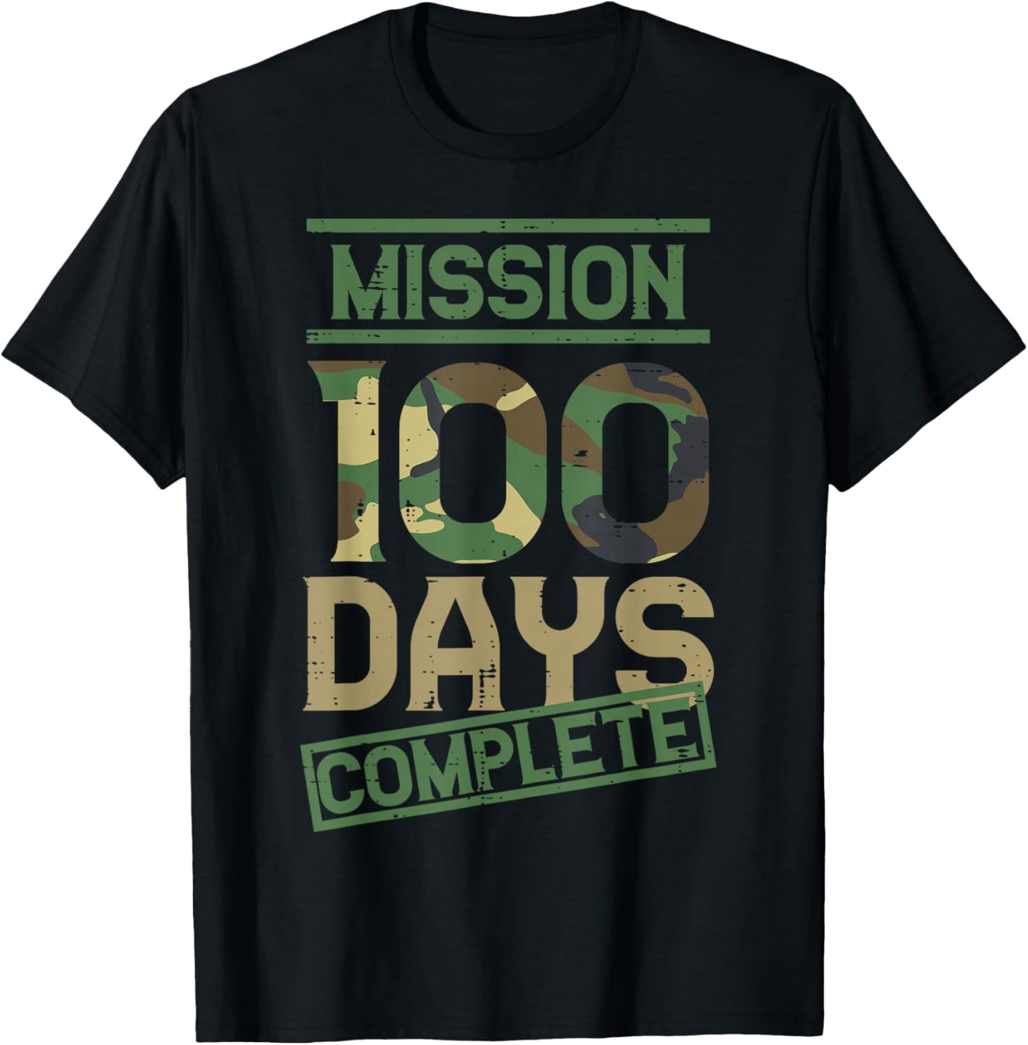 DOPASHIRT Mission 100 Days Of School Complete Camo 100Th Day T-Shirt S ...