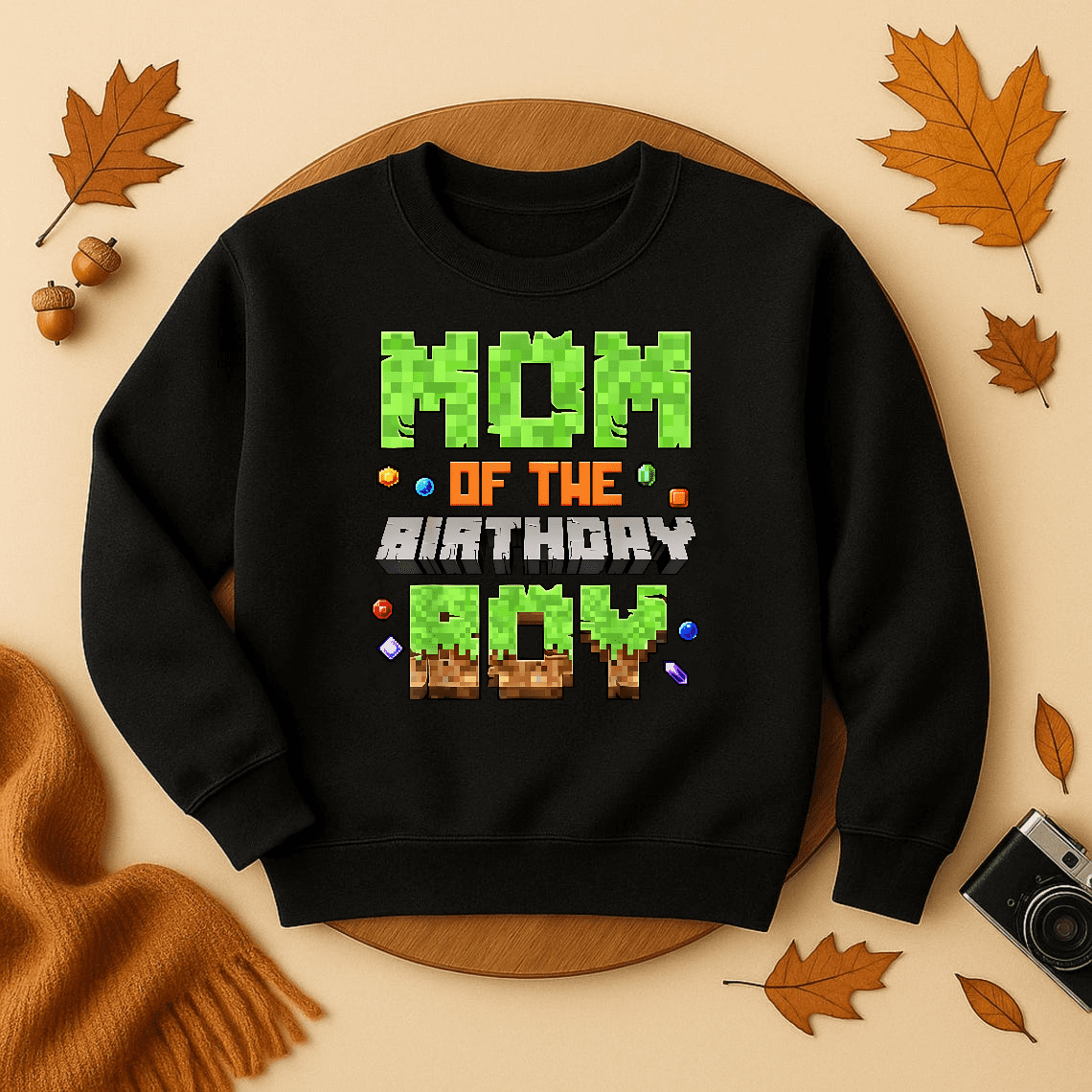 DOPASHIRT Mom Of The Birthday Boy Pixel Gaming Video Game Mother ...