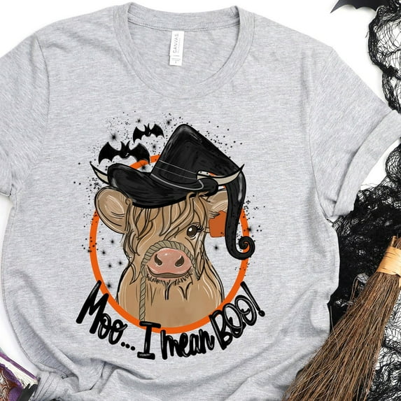 DOPASHIRT Moo I Mean Boo Shirt, Funny Cow Shirt, Funny Hal.Low.Een ...