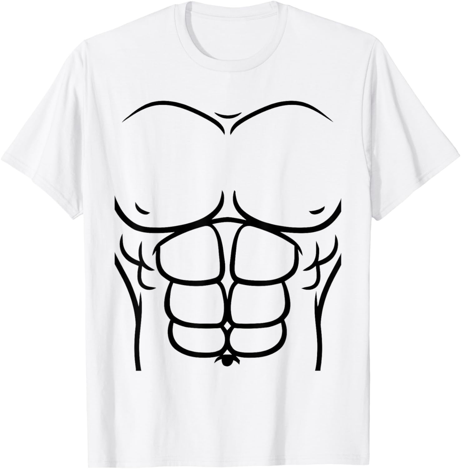 DOPASHIRT Muscle Man Funny Six Pack Abs Hal.Low.Een Fitness T-Shirt ...
