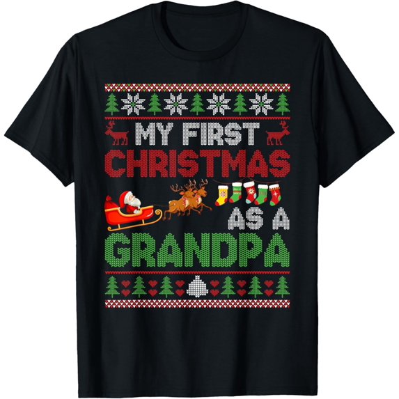 DOPASHIRT My First Noel As A Grandpa Pregnancy Noel T-Shirt Unisex S ...