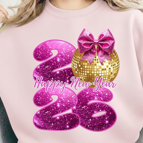 DOPASHIRT New Year Disco Ball, 2026 Shirt, Pink Disco Ball, New Year ...