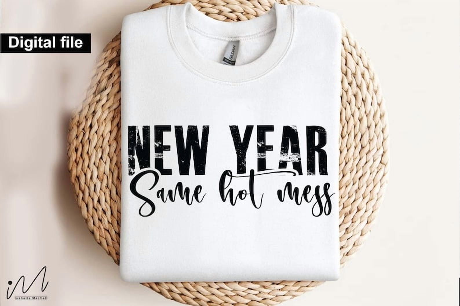DOPASHIRT New Year Same Hot Mess Funny Party Quote Graphic Tee Unisex S ...