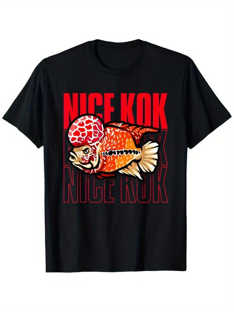 DOPASHIRT Nice Kok Funny Flowerhorn Cichlid Fish Keeper T-Shirt, Cotton ...