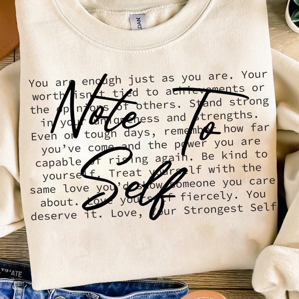 DOPASHIRT Note To Self Shirt, Motivational , Shirt, Positive ...