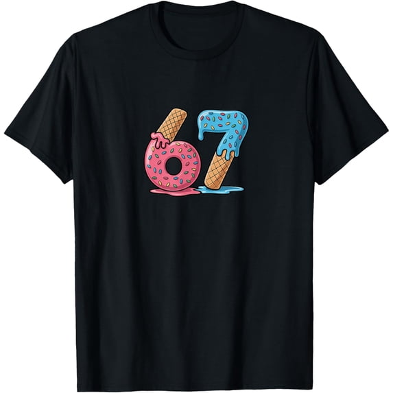 DOPASHIRT Number 67 Ice Cream Drip Cool Six Seven Gen Alpha Slang T ...