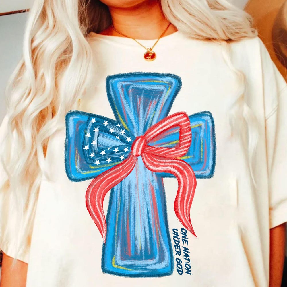 DOPASHIRT One Nation Under God Shirt, Retro America Shirt, 4th of July ...