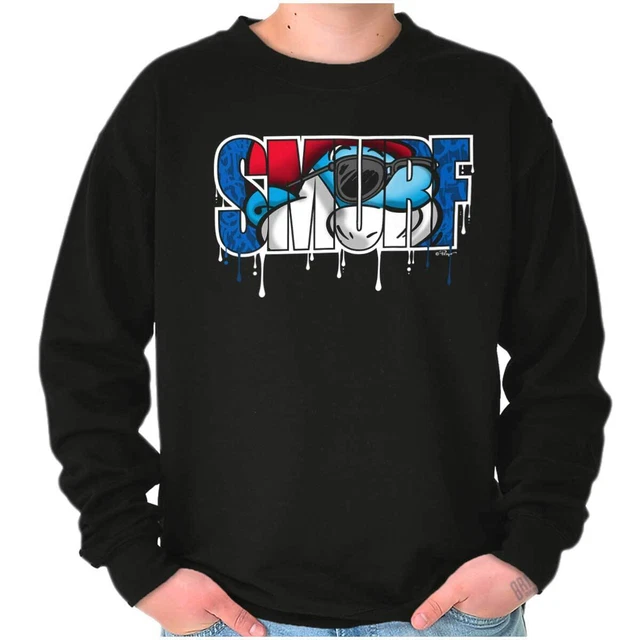 DOPASHIRT Papa Smurf Cartoon Paint Drip Logo Sweatshirt Trendy ...