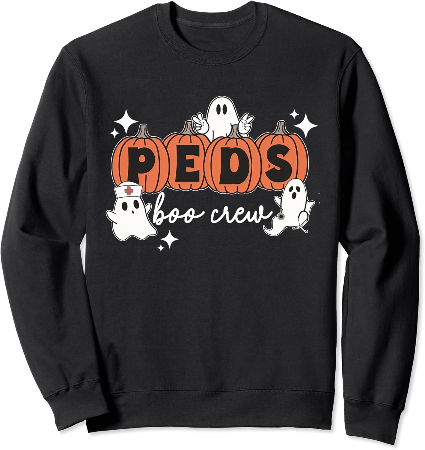 DOPASHIRT Peds Pediatric Nurse Hal.Low.Een Boo Crew Ghost Pumpkins ...