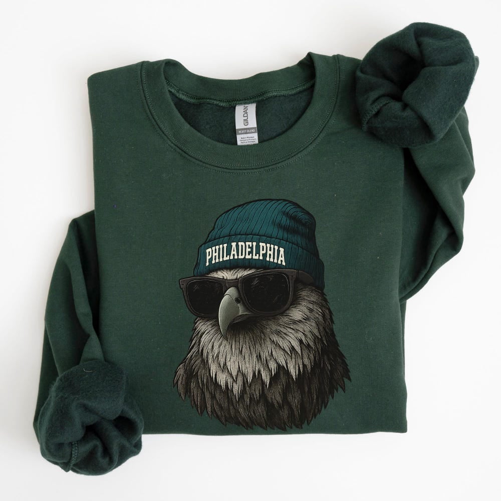 DOPASHIRT Philadelphia Football Mascot Sweatshirt, Retro Eagle Game Day ...