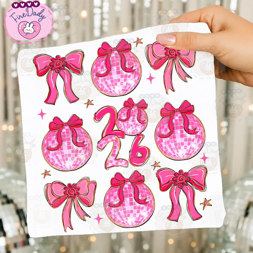 DOPASHIRT Pink Disco New Year 2026 Shirt Coquette Bow Hello 2026 Unisex ...