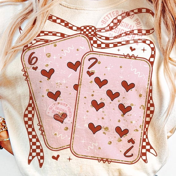 DOPASHIRT Playing Cards Six Seven 67 Love Coquette Funny Number Graphic ...