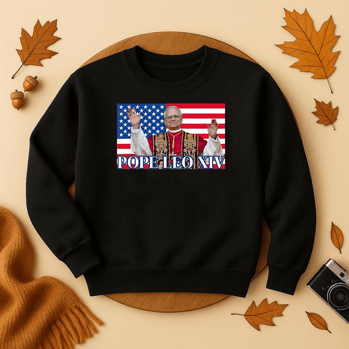 DOPASHIRT Pope Leo Xiv New Pope First American Pope Flag Provost ...