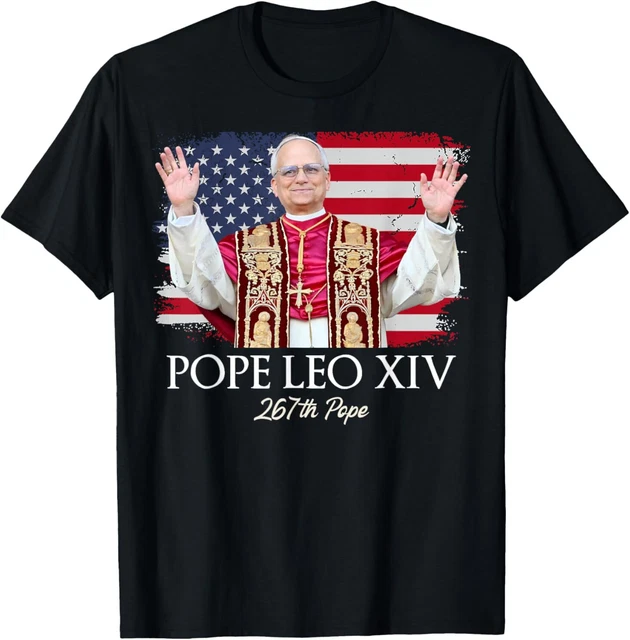 DOPASHIRT Pope Leo Xiv Robert Francis Prevost First American Pope T-Shirt Unisex S-5XL Hot ...