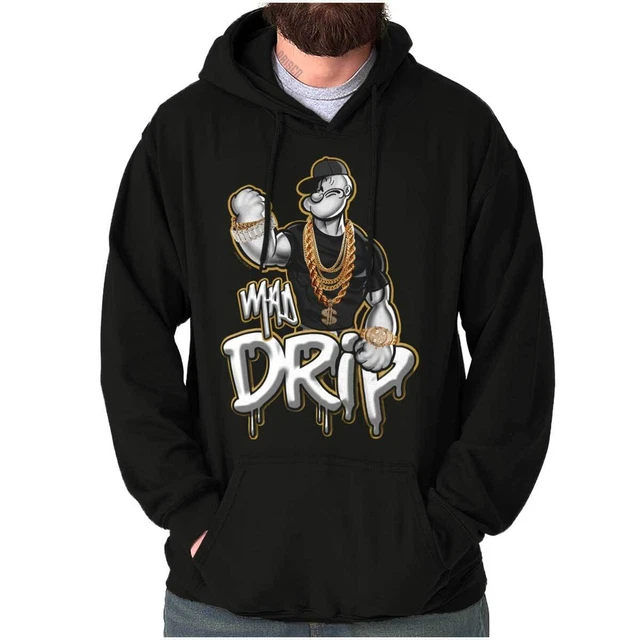 DOPASHIRT Popeye The Sailor Man Mad Drip Cartoon Hoodie Outdoor Hoodie ...