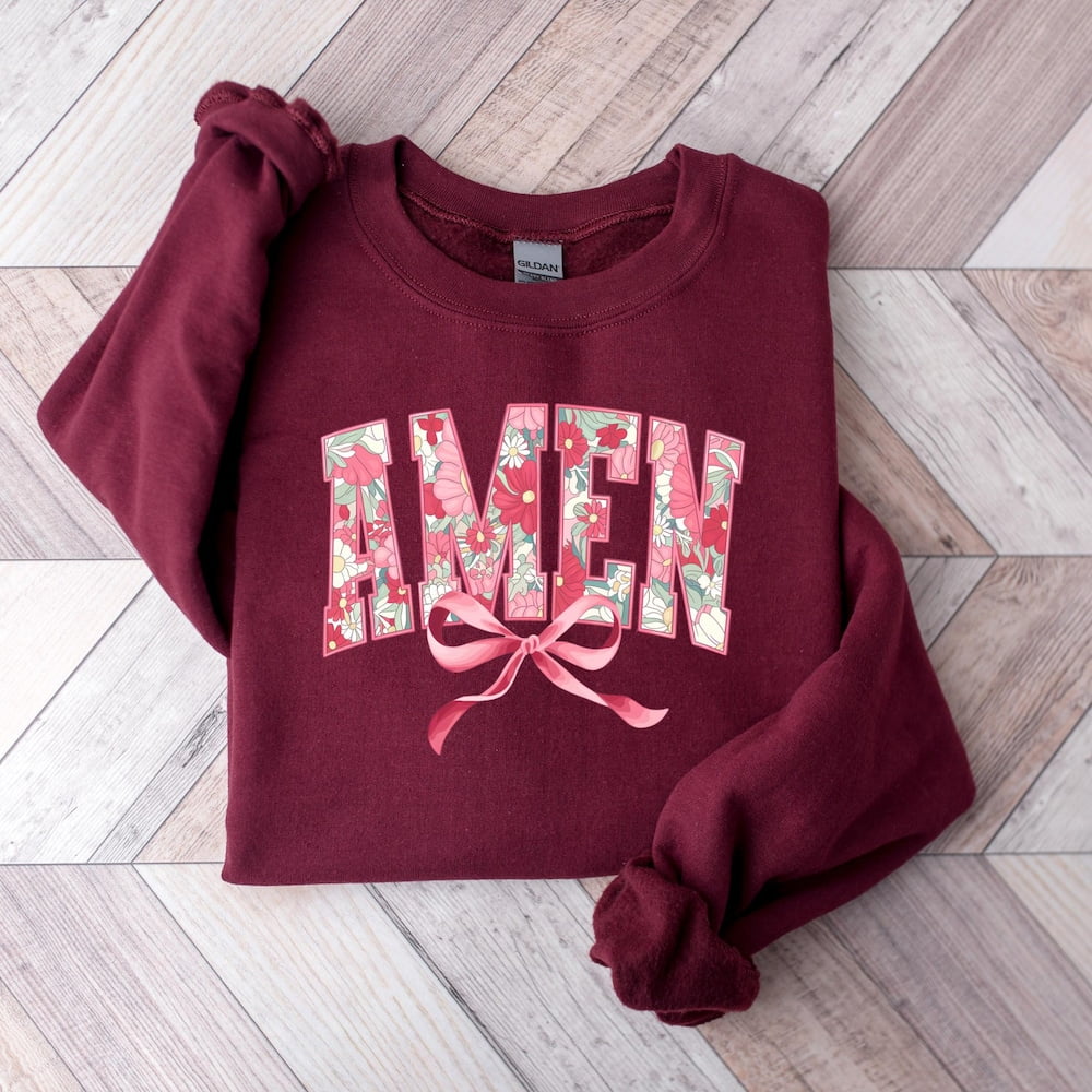 DOPASHIRT Religious Women Amen Shirt, Jesus Tee, Coquette Amen Shirt ...