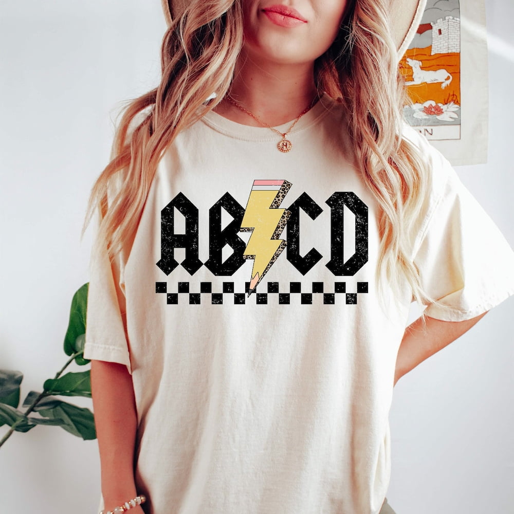 DOPASHIRT Retro Abcd Teacher Shirt, Kindergarten Teacher Shirt, Back To ...