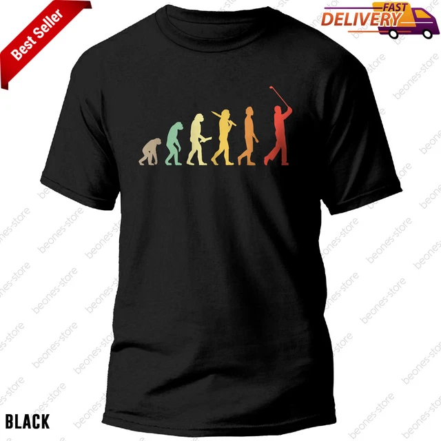 DOPASHIRT Retro Golf Evolution Gift Golfers & Golf Players Tshirt, Golf ...