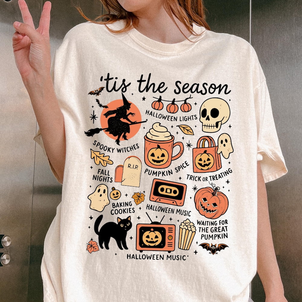 DOPASHIRT Retro Hal.Low.Een T-Shirt, Tis The Season, Vintage Hal.Low ...