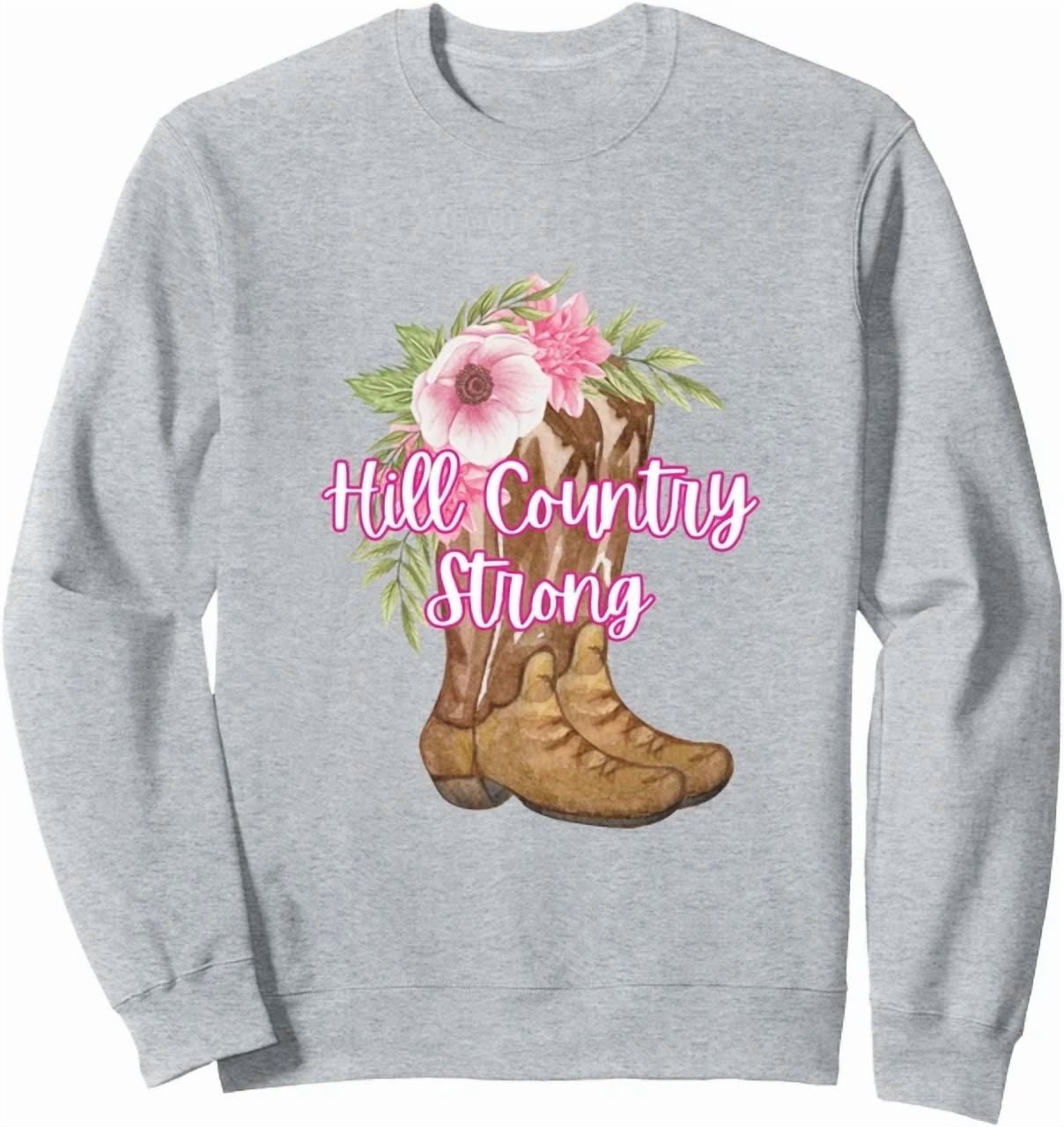 DOPASHIRT Retro Hill Country Strong Texas Cool Boots And Flower ...