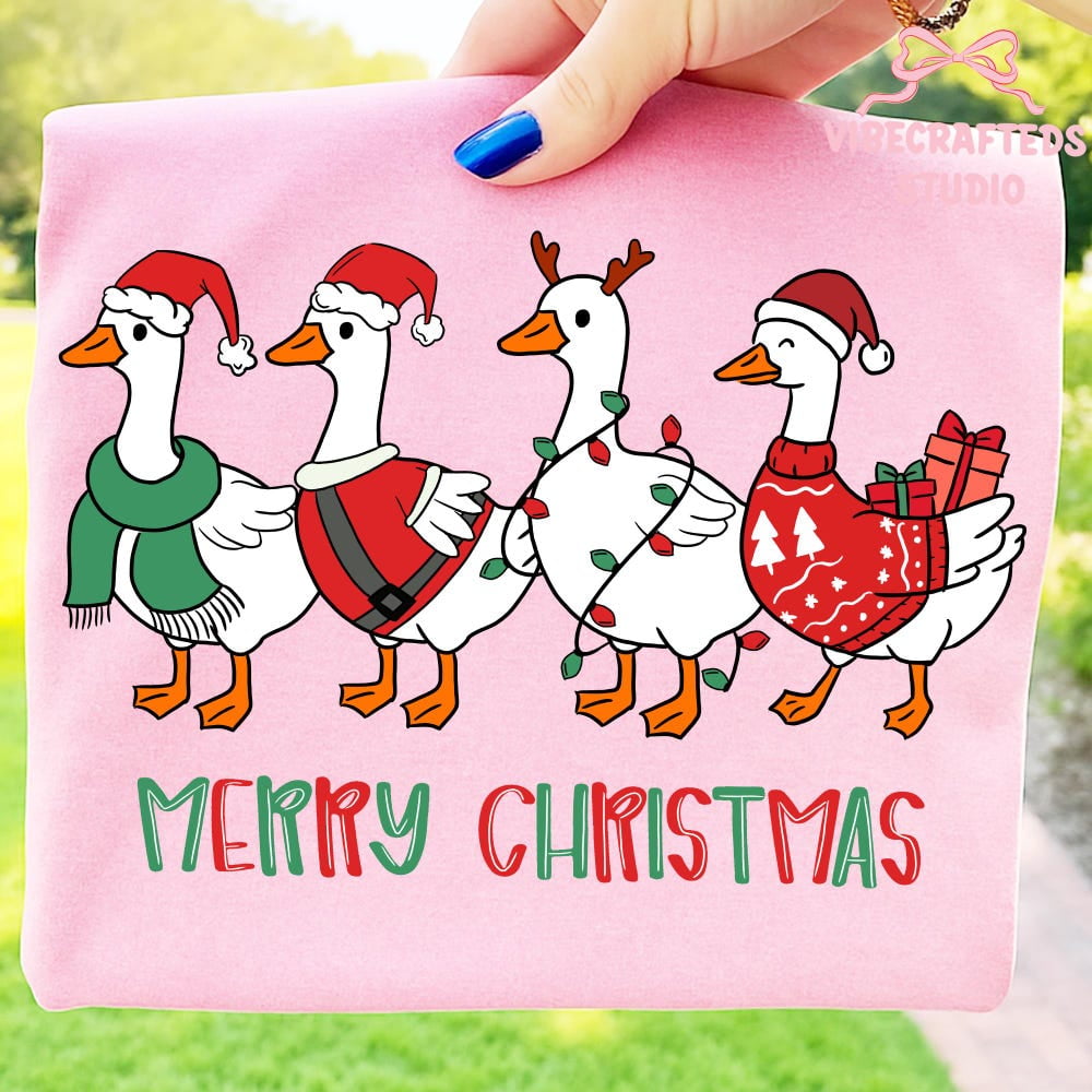 DOPASHIRT Retro Noel Goose Shirt, Noel Shirt, Noel Goose, Cute Noel Shirt, Jolly Man Goose Shirt ...