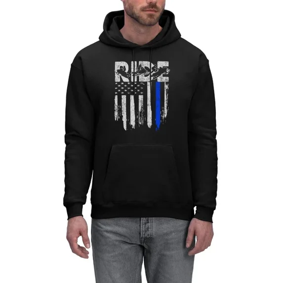 DOPASHIRT Ride Snowmobile Usa Flag Men'S Hoodie Outdoor Hoodie, Trendy ...