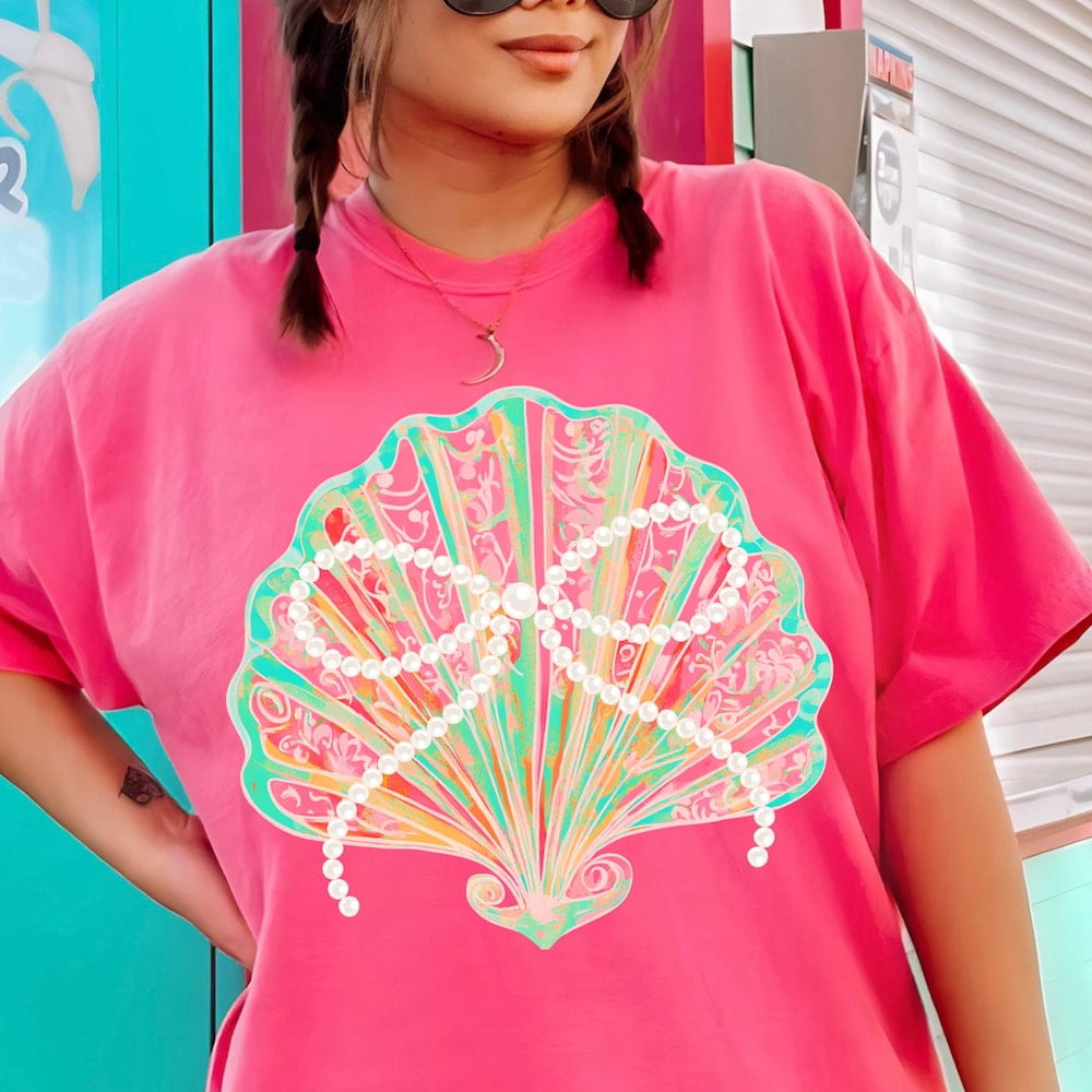 DOPASHIRT Seashell Shirt Coquette Summer Beach Coastal Hawaii Preppy ...