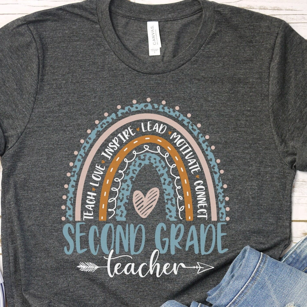 DOPASHIRT Second Grade Teacher Shirt, 2Nd Grade Teacher Shirt, Second ...