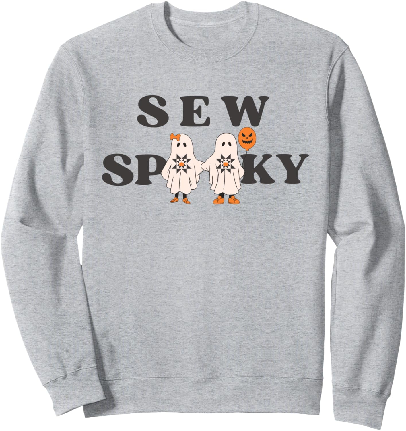 DOPASHIRT Sew Spooky Hal.Low.Een Sewing Sew Spooky Ghost Quilt Womens Sweatshirt Trendy ...