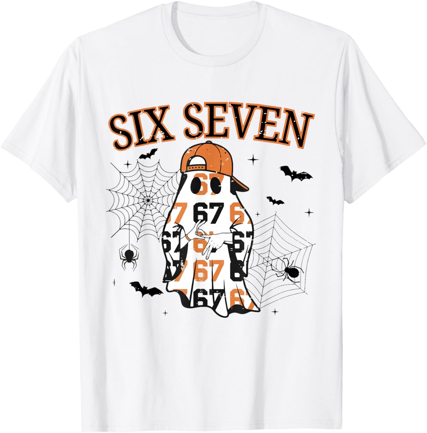 DOPASHIRT Six Seven Ghost Funny Trend 67 Sp00Ky Season Hal.Low.Een 6 7 ...