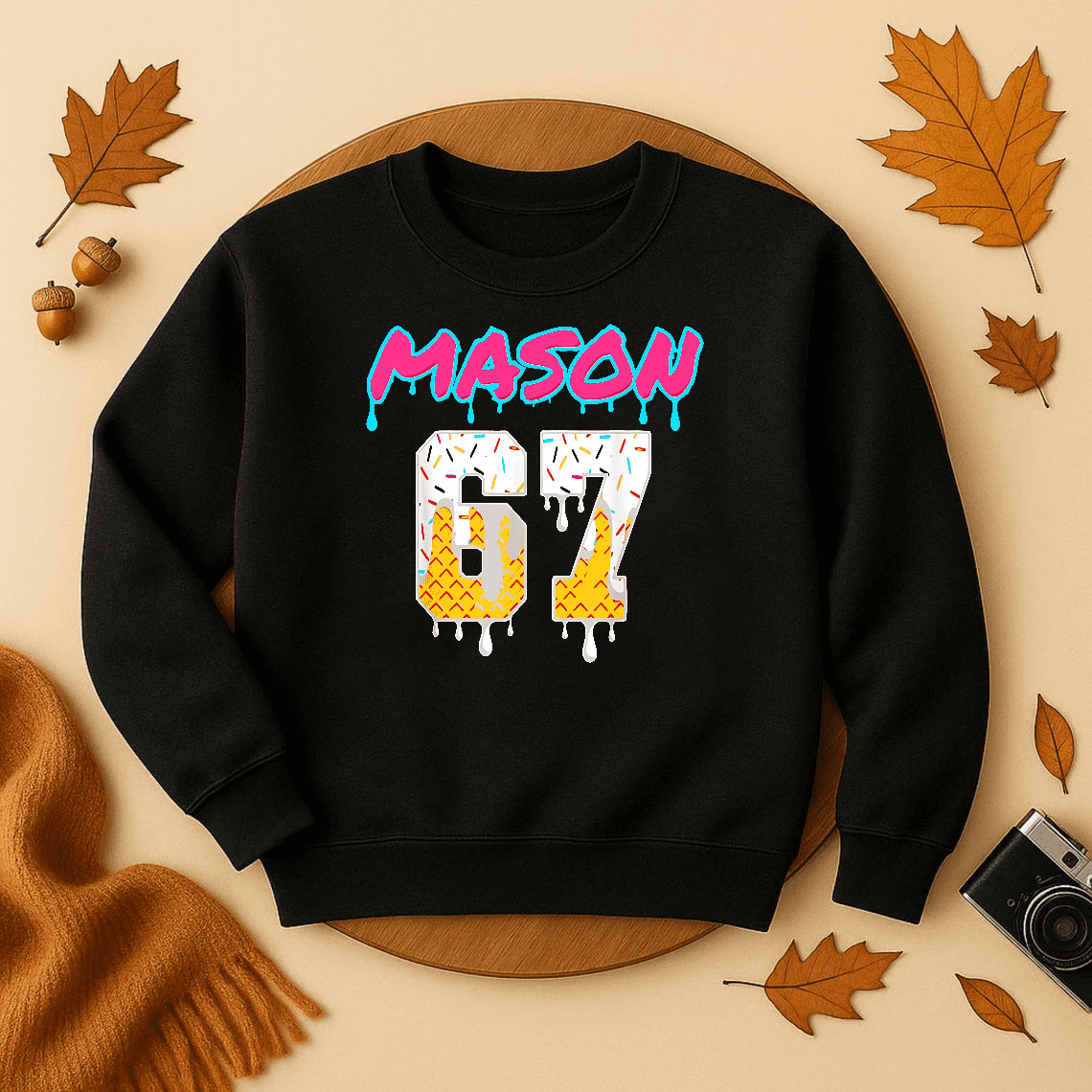 DOPASHIRT Six Seven Ice Cream Drip Sport 67 Fun Mason Sweatshirt Trendy ...