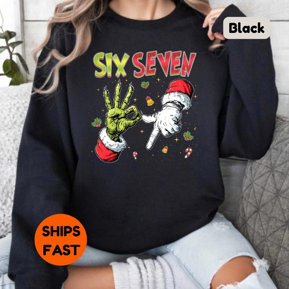 DOPASHIRT Six Seven Xmas Sweatshirt, 6 7 Xmas Sweatshirt, Funny Xmas ...