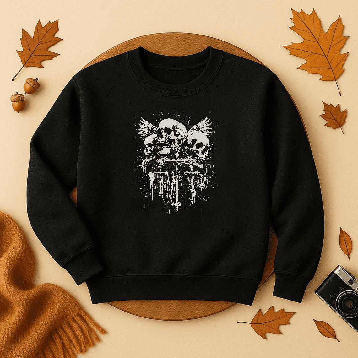 DOPASHIRT Skull Cross Y2K Goth Alt Grunge Gothic Emo Aesthetic ...