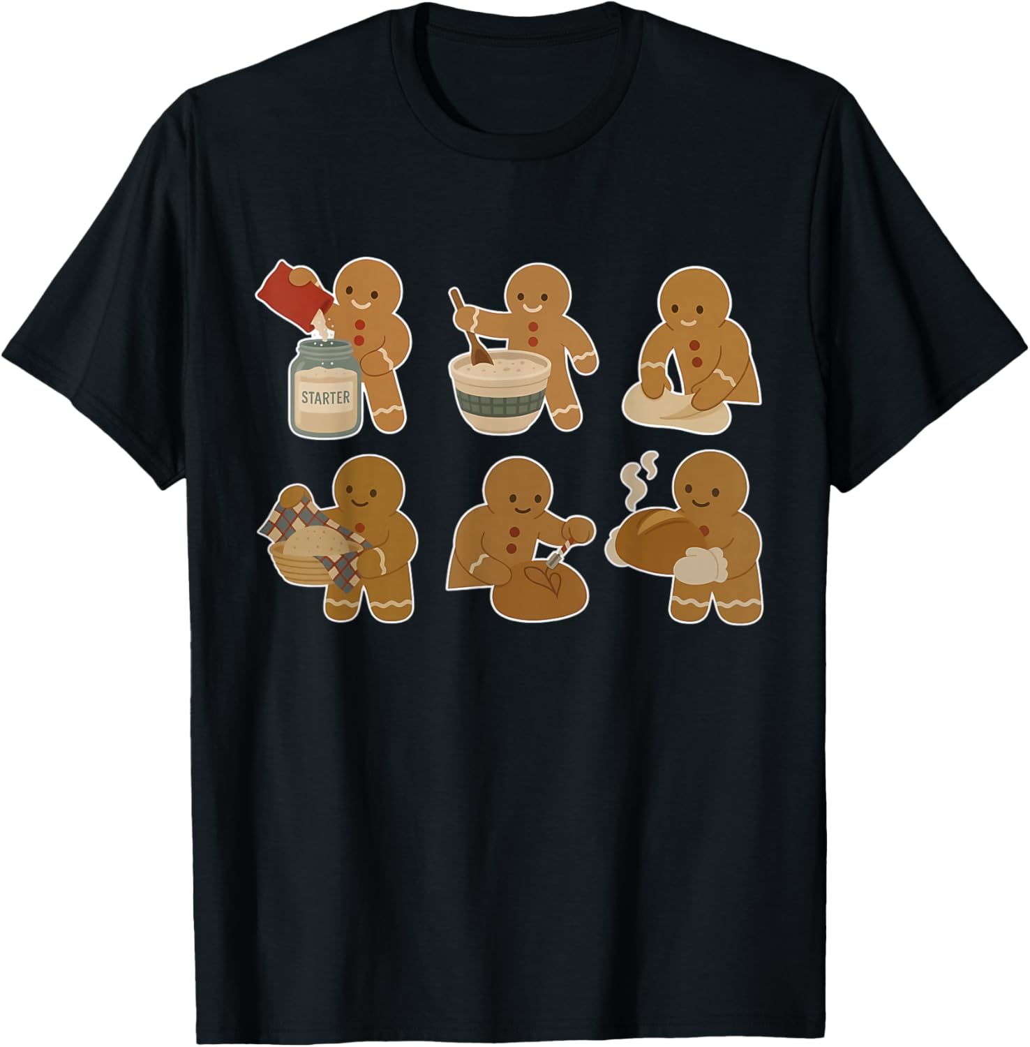 DOPASHIRT Sourdough Bread Noel Gingerbread Homemaker Baking Baker T ...