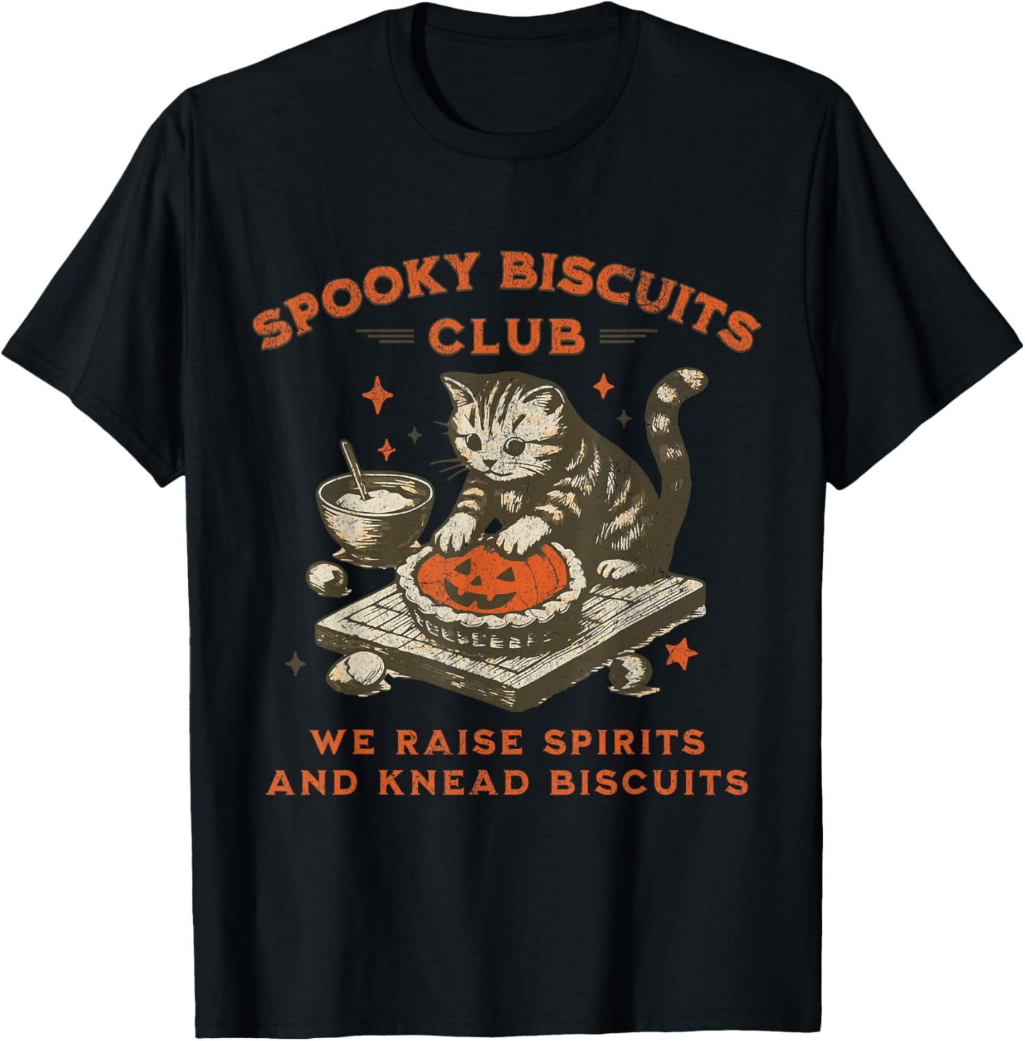 DOPASHIRT Sp00Ky Biscuits Club Cat, Funny Hal.Low.Een Baking T-Shirt ...