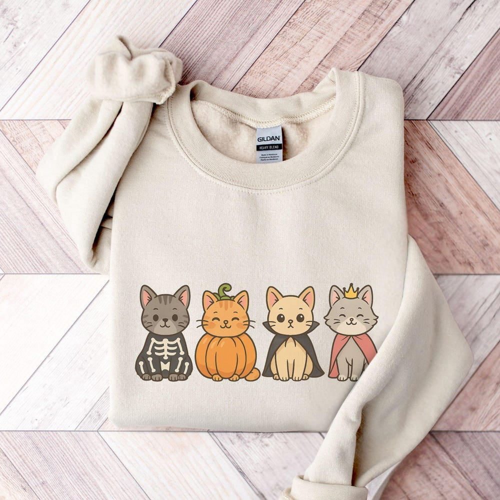 DOPASHIRT Sp00Ky Kitty Hal.Low.Een Sweatshirt, Cute Cat Mom Hal.Low.Een ...
