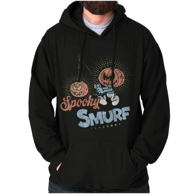 DOPASHIRT Sp00Ky Smurf Hal.Low.Een Pumpkin Head Cartoon Hoodie Outdoor ...