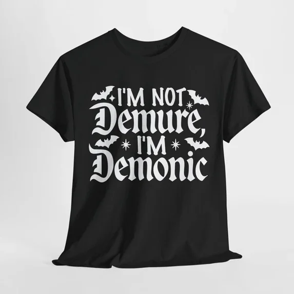 DOPASHIRT Spells & Potions T-Shirt, Im Not Demure Im Demonic Shirt ...