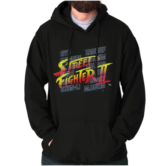 DOPASHIRT Street Fighter 2 Logo Capcom Video Gamer Hoodie Outdoor ...