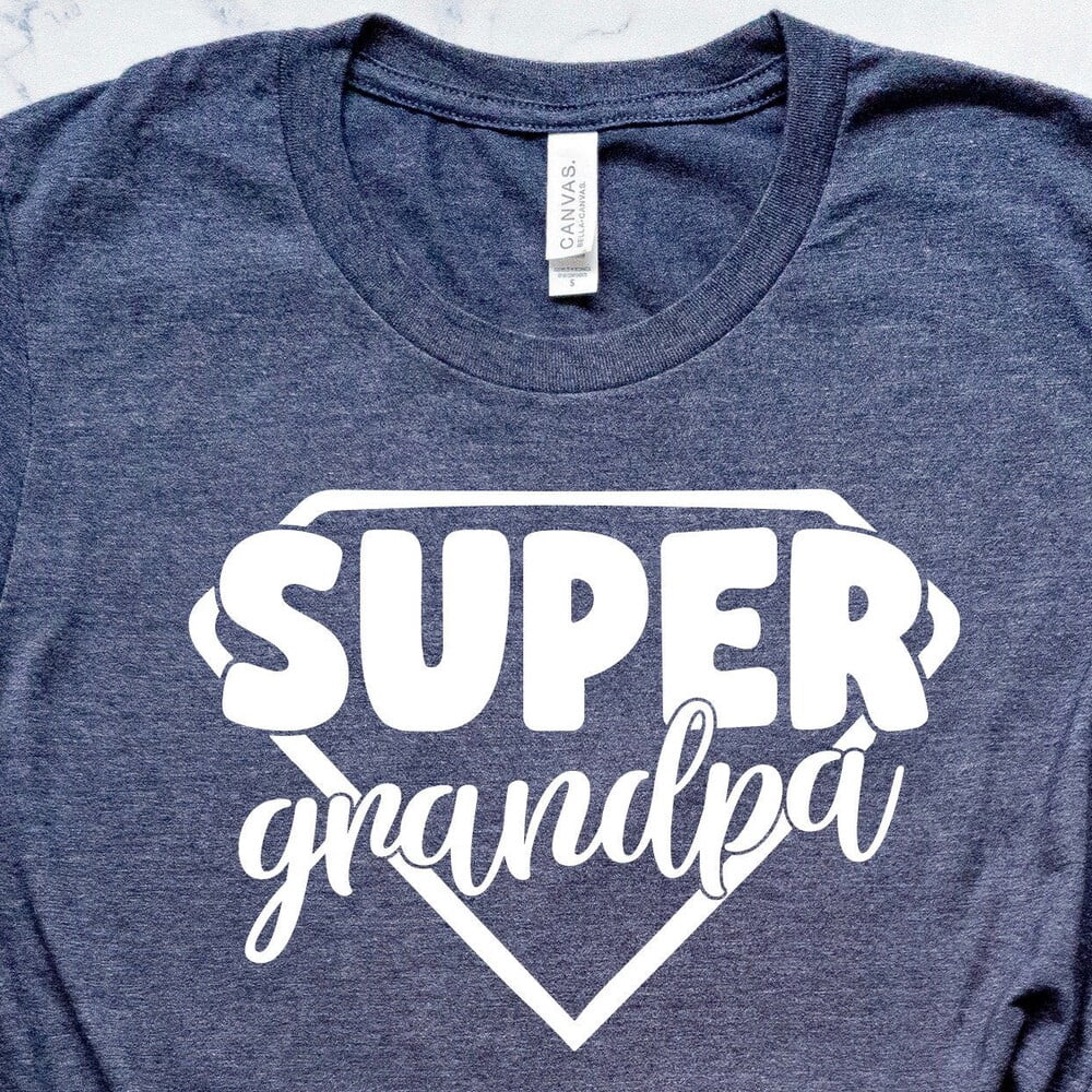 DOPASHIRT Super Grandpa Shirt, Super Hero Grandpa Tshirt, Grandfather ...