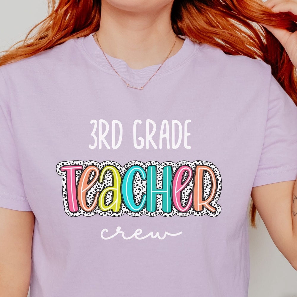 DOPASHIRT Third Grade Teacher Crew Shirt, 3Rd Grade Teacher ...