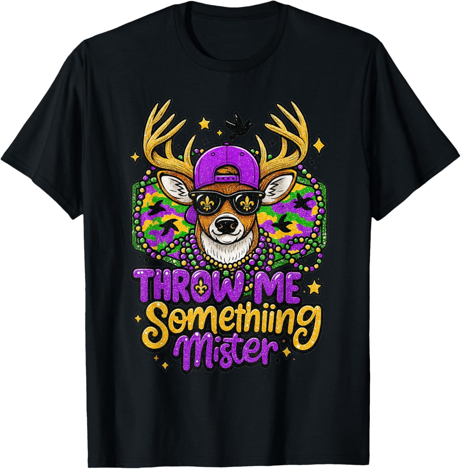DOPASHIRT Throw Me Something Mister Buck Deer Mardi Gras Hunting T ...