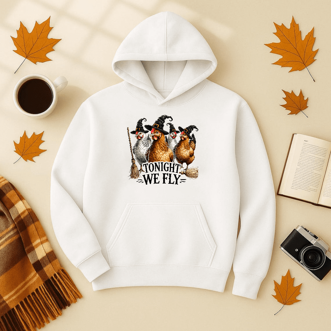 DOPASHIRT Tonight We Fly Chicken Hal.Low.Een Hoodie, Funny Witc.H ...