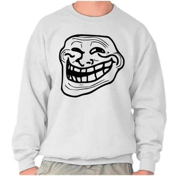 DOPASHIRT Troll Face Funny Internet Sweatshirt Trendy Sweatshirt ...